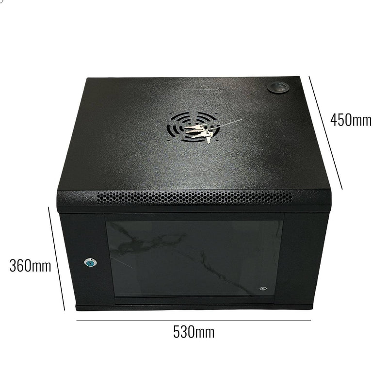 6RU 19" Wall Mount Rack Data Cabinet 450mm Deep