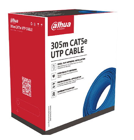Dahua CAT5e Cable Roll Box 305m UTP Blue Ethernet Cable