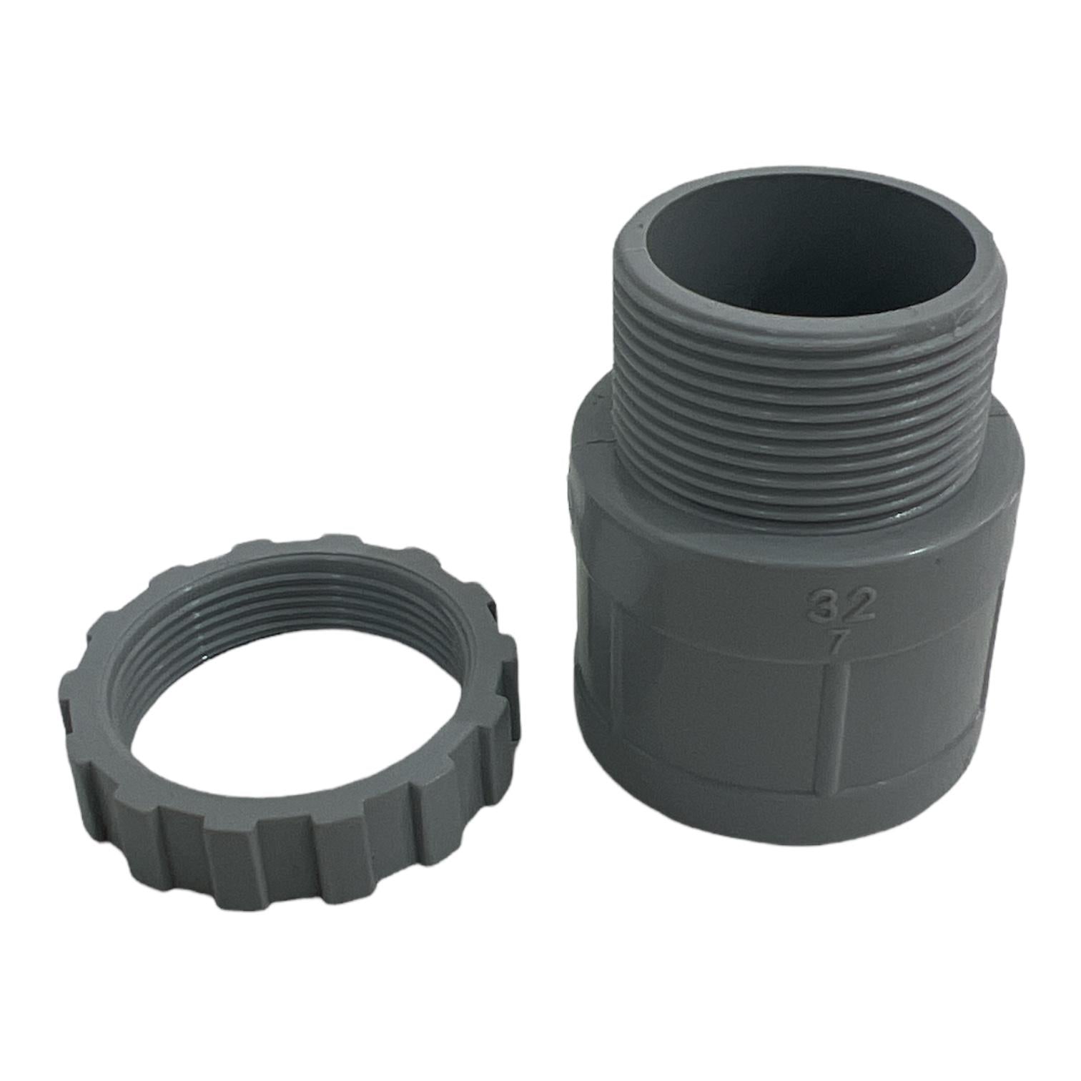 Plain to Screw Adapter with Lock Ring - 32mm | Ripper Online