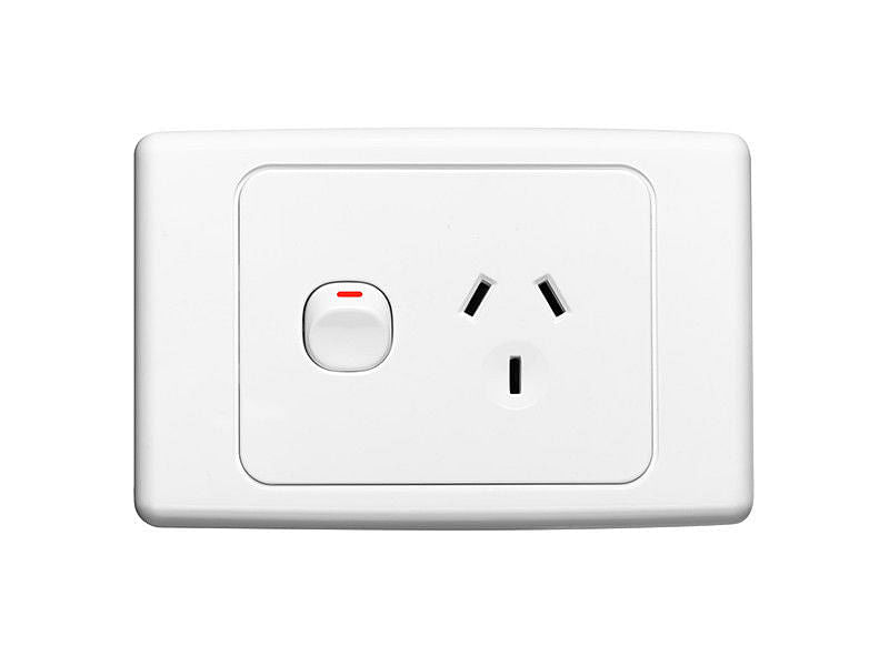 Single Power Point GPO 250V 10Amp White | Ripper Online